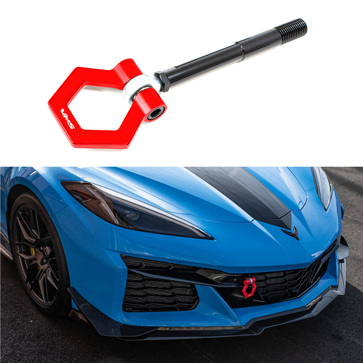 2014+ Chevrolet Corvette C7/C8 Front Hexagonal Tow Hook Loop Ring - Re ...