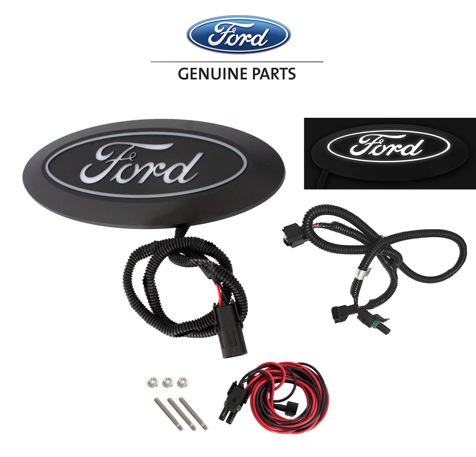 2021-2024 Ford F-150 Front Grille Light Up LED Emblem Fits w/ Reflecto ...