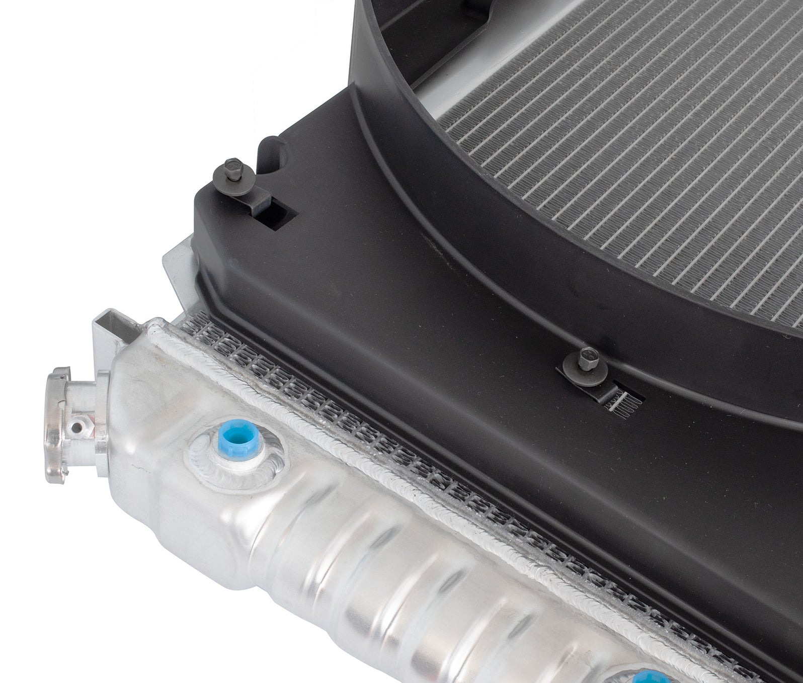 1986-1993 Mustang 5.0L 2-Row 24" Aluminum Radiator w/ Fan Shroud & Bla ...