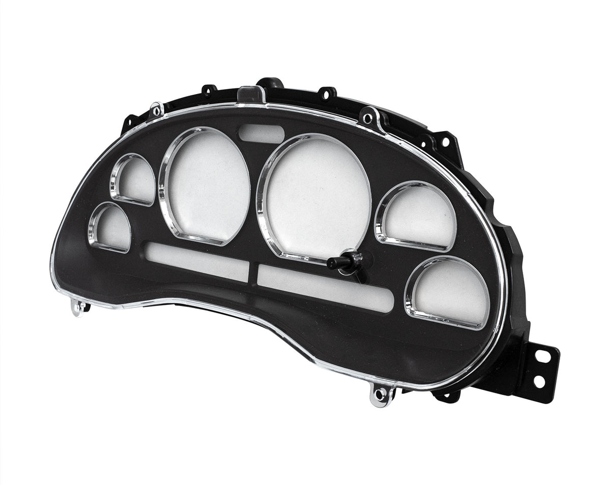 1994-2004 Mustang 2pc Instrument Cluster Lens Housing w/ Chrome Bezel ...