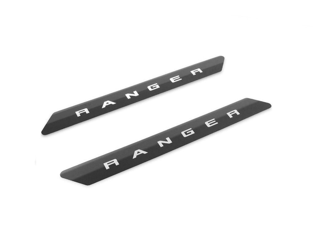 2019-2025 Ford Ranger Supercab OEM Black Platinum Stainless Door Sill ...