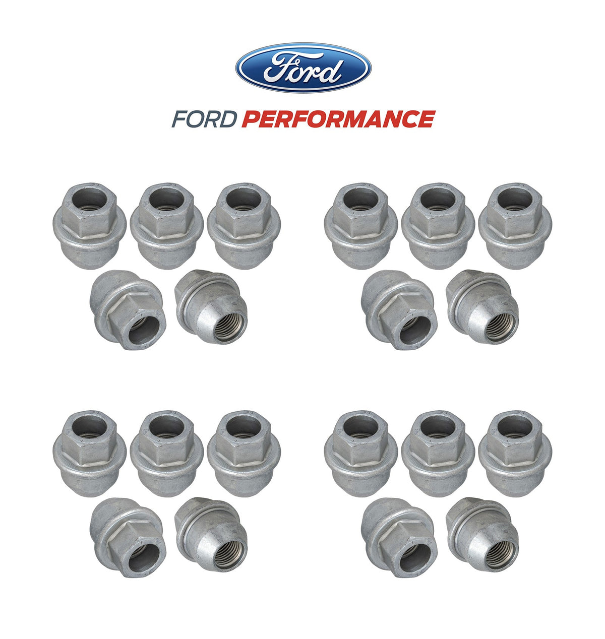 2005-2014 Mustang Ford Performance M-1012-H Open Wheel Lug Nuts Set of ...