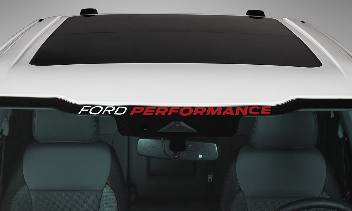 2021-2026 F-150 Ford Performance OEM Front Windshield Banner Decal Whi ...
