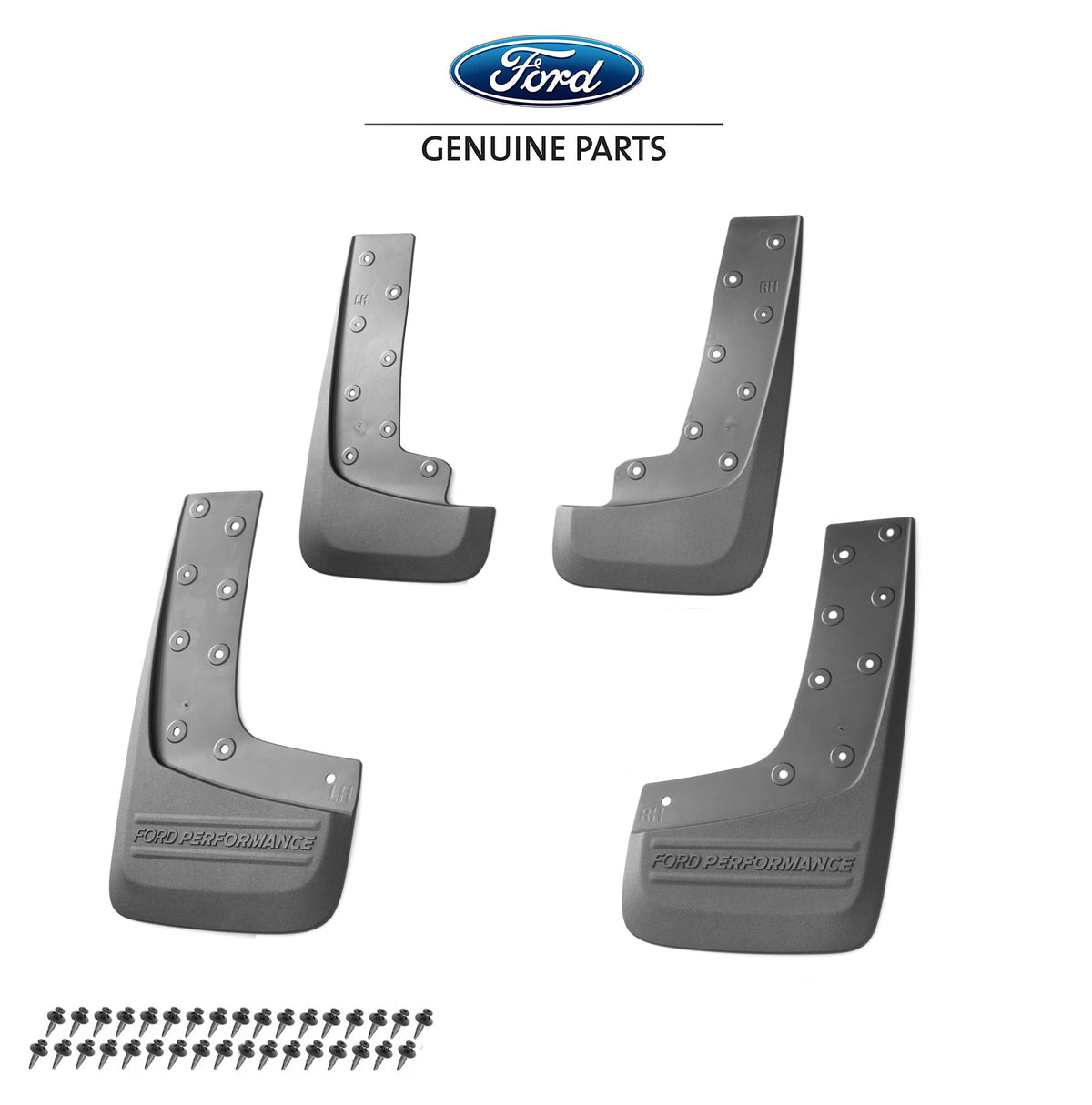 2024-2025 Ranger Raptor OEM Black Front & Rear Mud Flaps Splash Guards ...