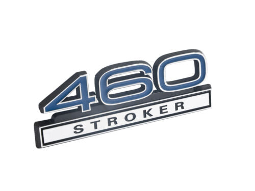 Ford Mustang 460 Stroker Big Block Emblem Blue w/ Chrome Trim 4" x 1.5 ...