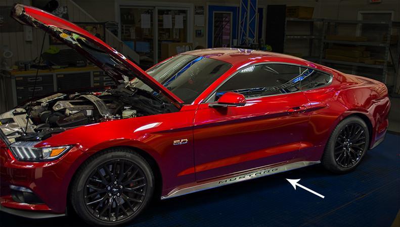 2015-2017 Ford Mustang Ground Effects Kit Brushed Stainless Steel Lett ...