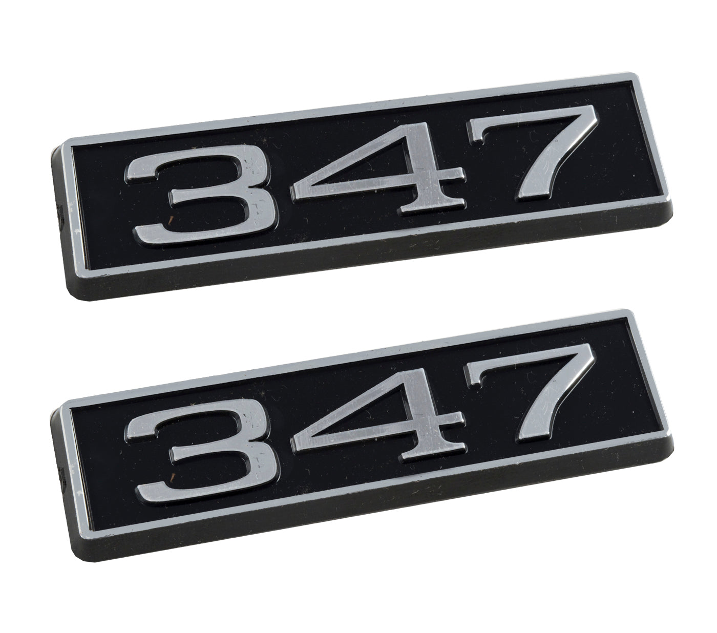 347 Ford Mustang 3.25" Engine Hood Scoop Emblems Badges Pair Black & C ...