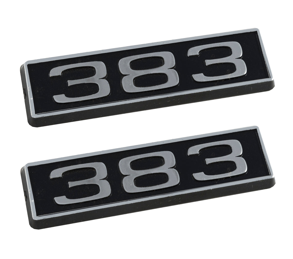 383 Stroker Ford Mustang 3.25" Engine Hood Scoop Emblems Pair Black ...