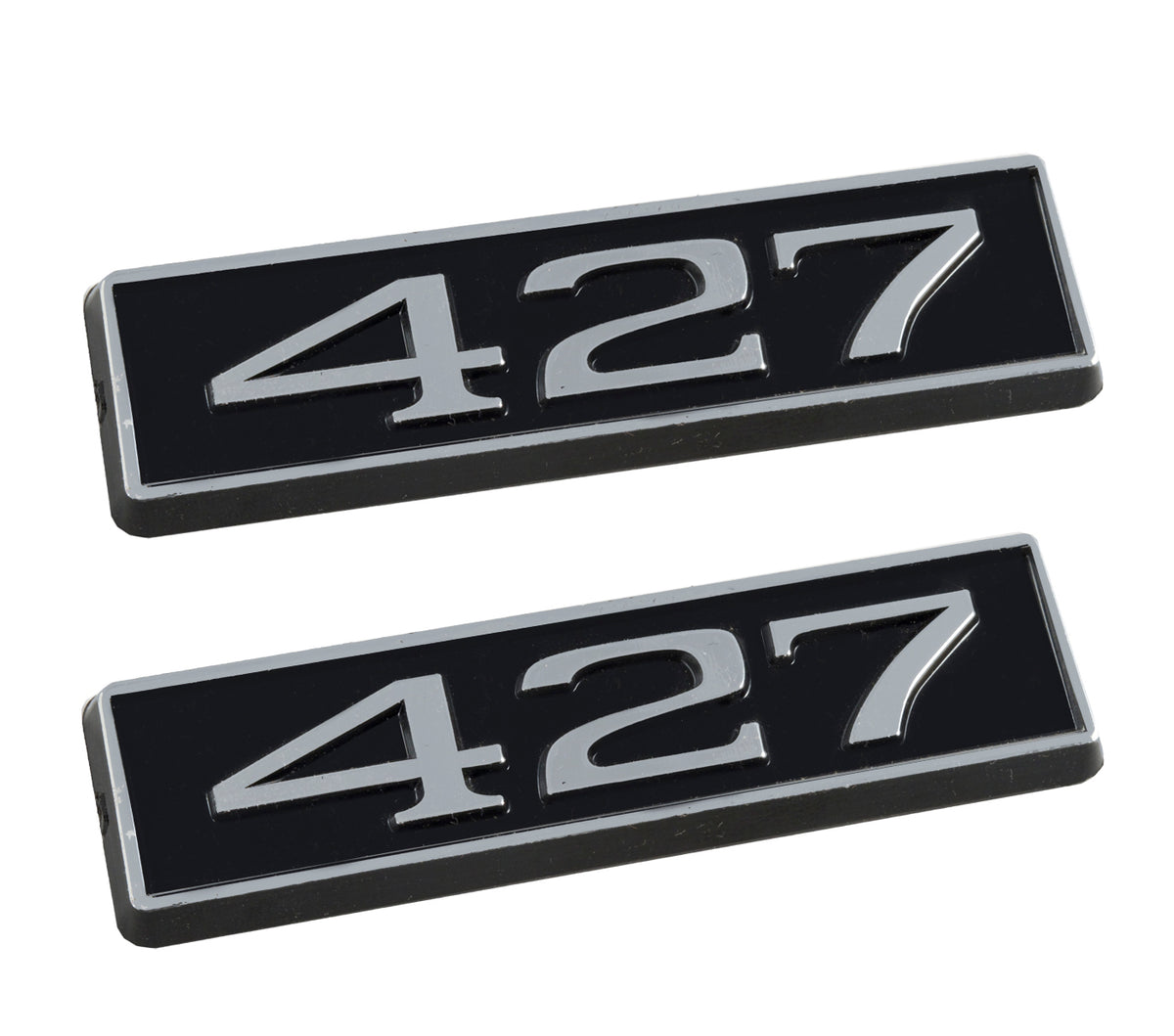 427 Ford Mustang 3.25" Engine Hood Scoop Emblems Badges Pair Black & C ...