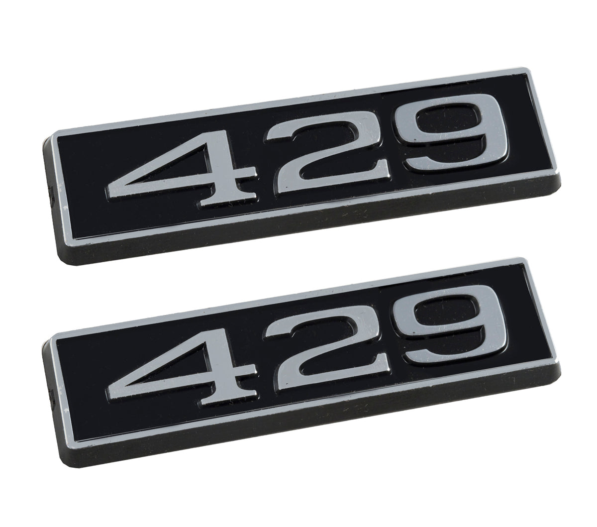 429 Ford Mustang 3.25" Engine Hood Scoop Emblems Badges Pair Black & C ...
