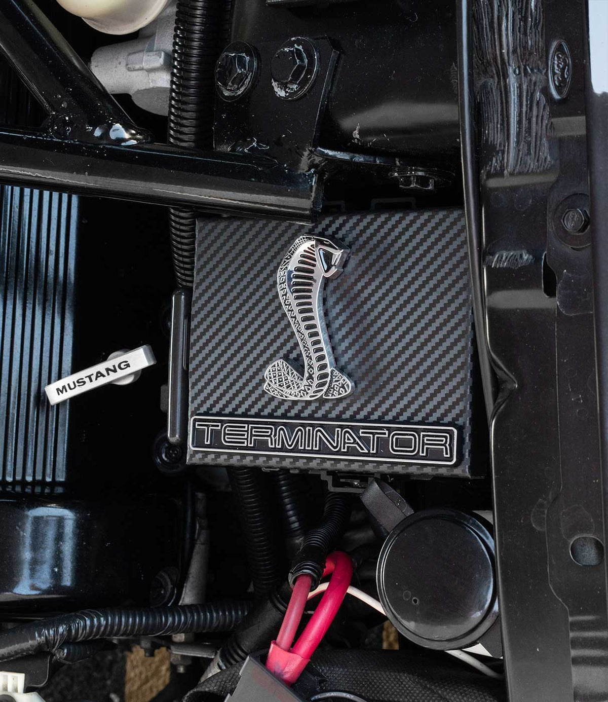 1998-2004 Mustang Carbon Fiber Engine Fuse Box Cover w Cobra & Termina ...