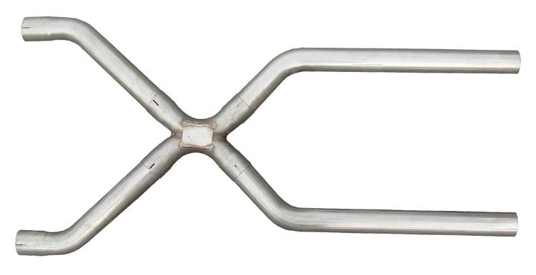 Exhaust X-Pipe Kit Intermediate Pipe 2.5 in Crossover Hardware Incl Na ...