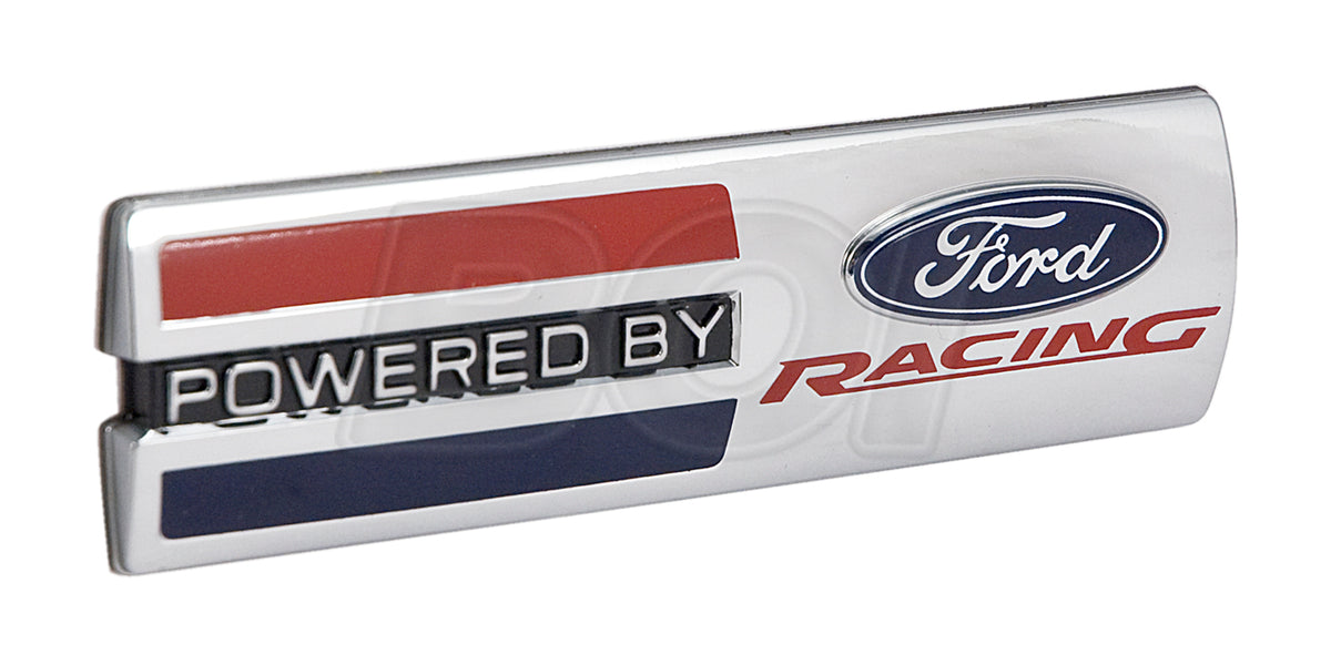 Genuine Ford "Powered By Ford Racing" 5.5" x 1.5" Fender Badge Chrome ...