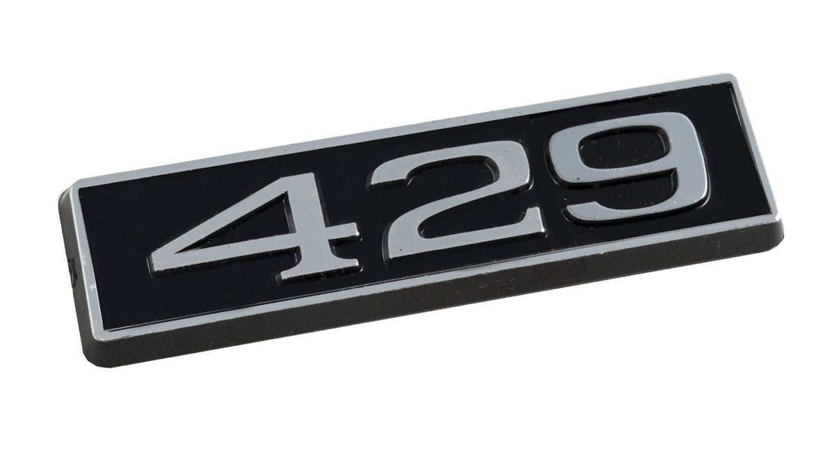 429 Ford Mustang 3.25" Engine Hood Scoop Emblem Badge Black & Chrome ...