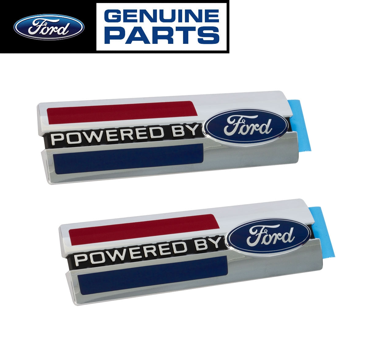 Ford Performance M-16098-PBF Powered by Ford Emblems Fender Badges Chr ...