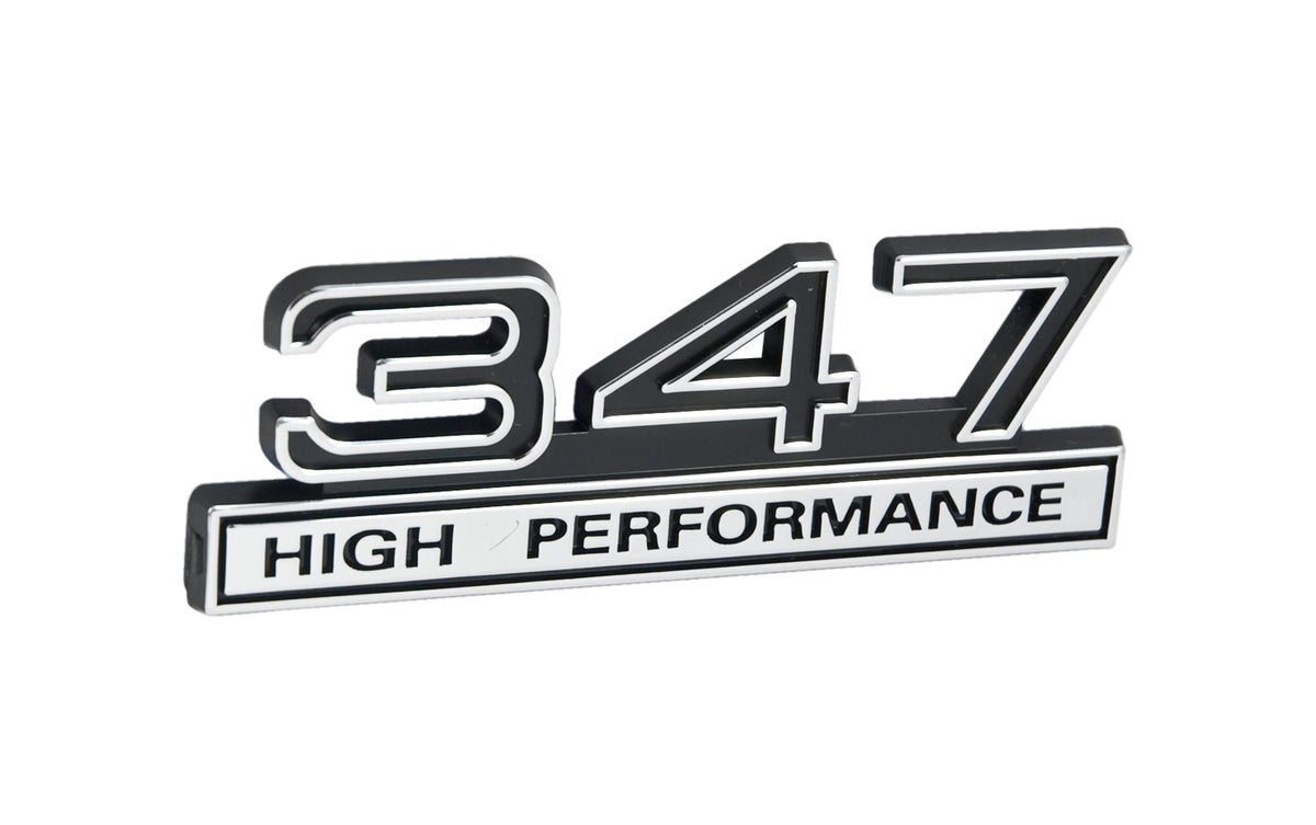 Ford Mustang 347 High Performance Emblem Badge Chrome w/ Black Trim 4 ...