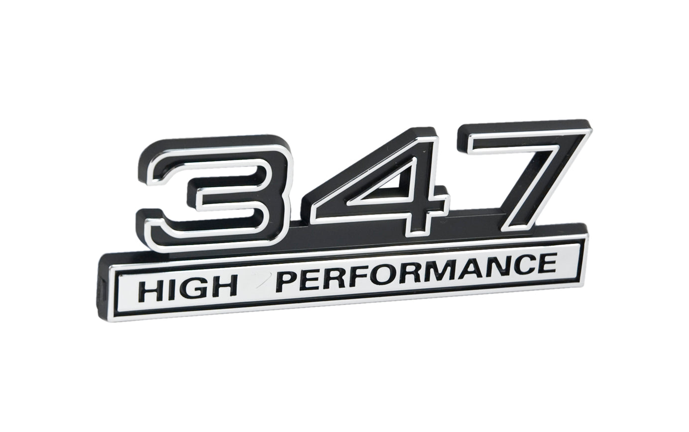 Ford Mustang 347 High Performance Emblem Badge Chrome w/ Black Trim 4 ...