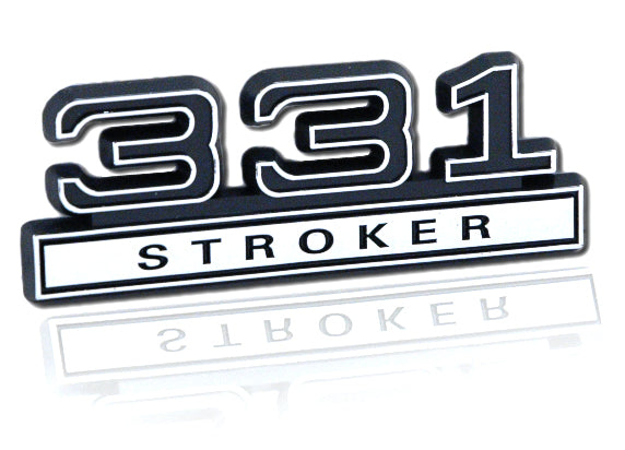 Ford Mustang Black & Chrome Plated 331 Stroker 3D Stick On Emblem ...