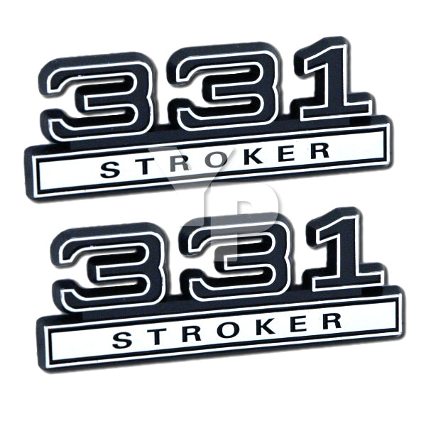 331 Stroker 5.4 Liter Engine Emblems Badges in Chrome & Black - 4" Lon ...