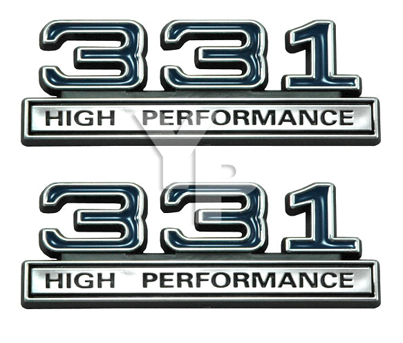 331 5.4 Liter Engine High Performance Emblems Badge Chrome & Blue - 4 ...