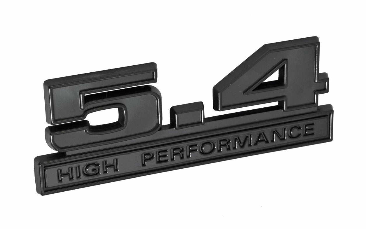 Ford Mustang Black 5.4 High Performance Fender Emblem Badge 5" x 1.75 ...