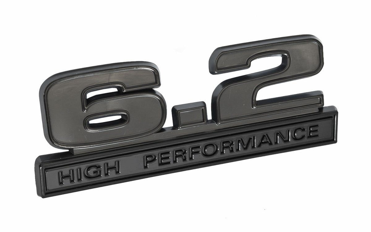 Ford Mustang Black 6.2 High Performance Fender Emblem Badge 5" x 1.75 ...