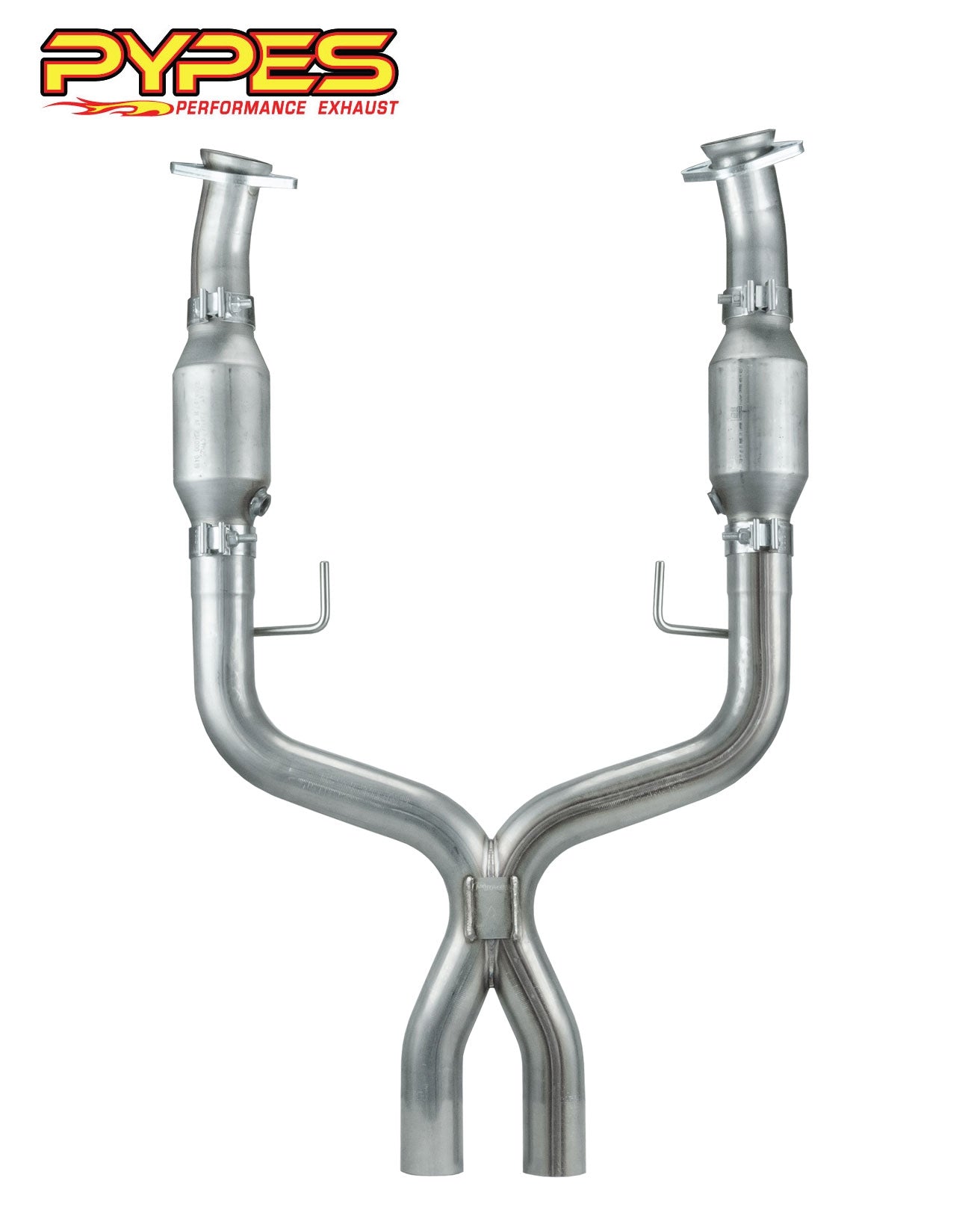 2005-2010 Mustang GT PYPES XFM55E X-Pipe w/ High Flow Cats Catalytic C ...