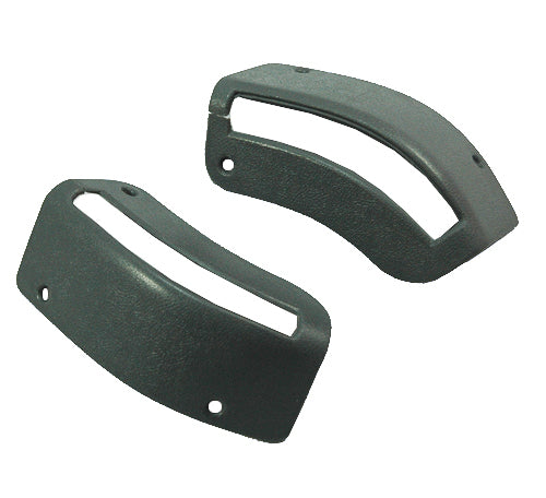 1985-1989 Ford Mustang Convertible Front Seat Belt Bezels Smoke Grey P ...