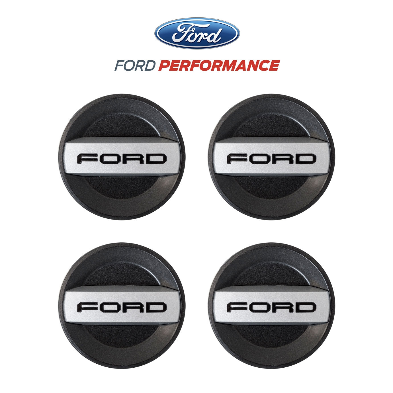 2017-2020 F150 Raptor Ford Performance M-1096K-RA Wheel Center Caps Se ...