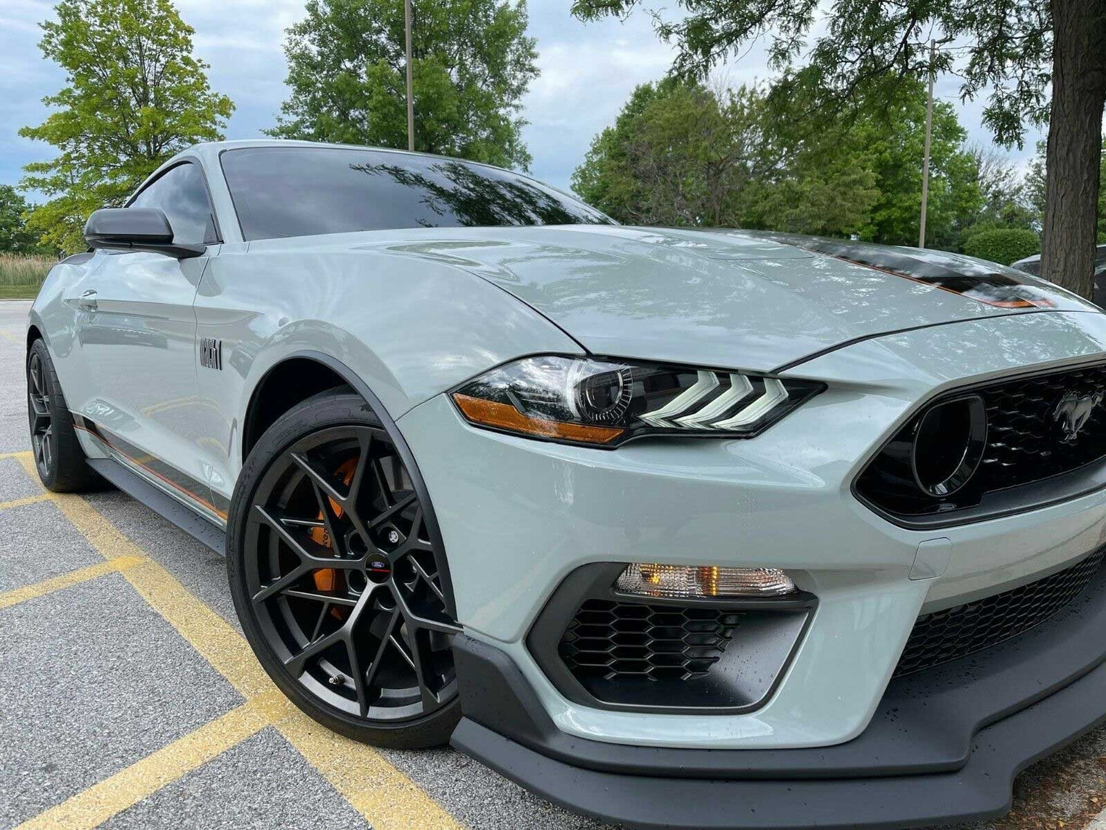 2015-2023 Ford Mustang Mach 1 OEM Staggered Dark Charcoal Wheels 19" x ...