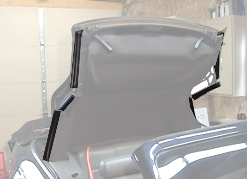 1994-2000 Ford Mustang & Cobra Convertible Top Rubber Weatherstrip Sea ...