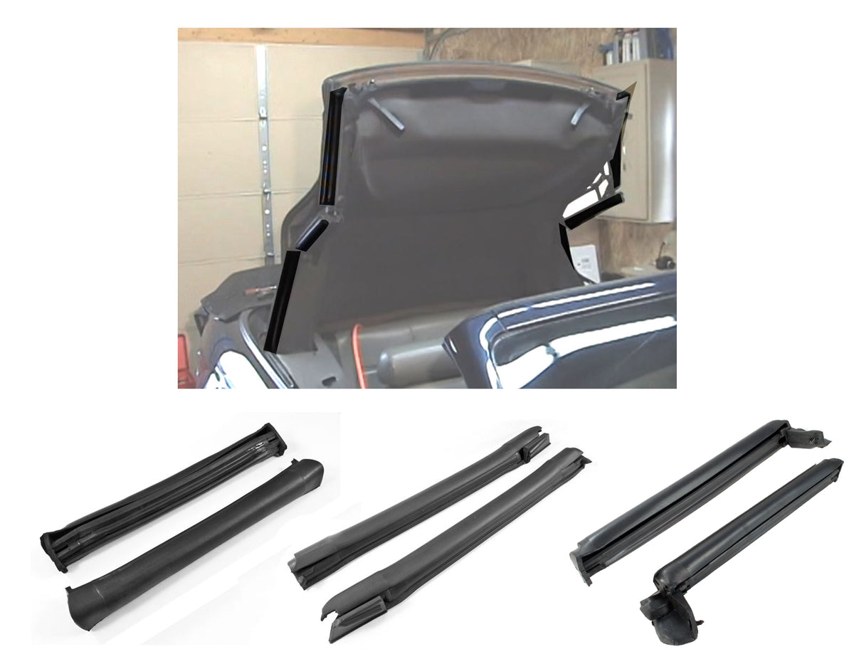 2001-2004 Mustang Convertible Top Front Center Side Rail Rubber Weathe ...