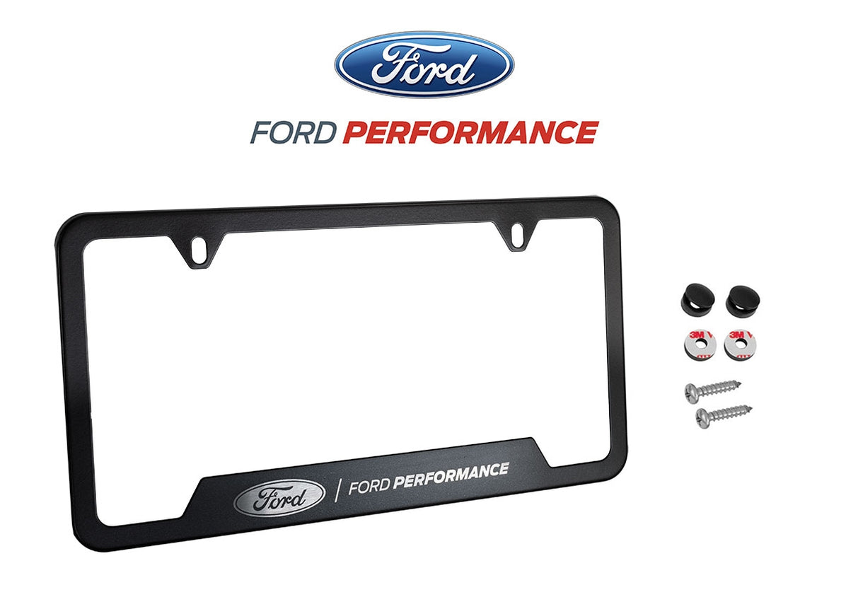 Mustang F150 Raptor Ford Performance License Plate Frame - Black Stain ...