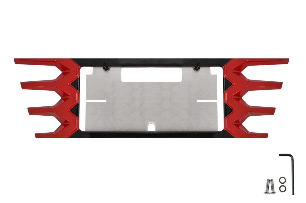 2014-2019 C7 Corvette Rear License Plate Frame - GKZ Torch Red & Black ...